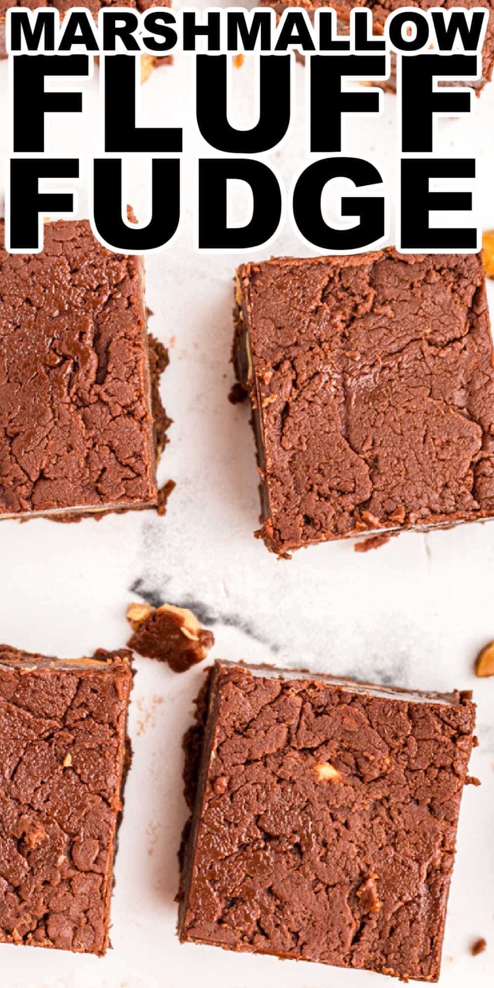 Chocolate Marshmallow Fluff Fudge Recipe with Nuts • MidgetMomma