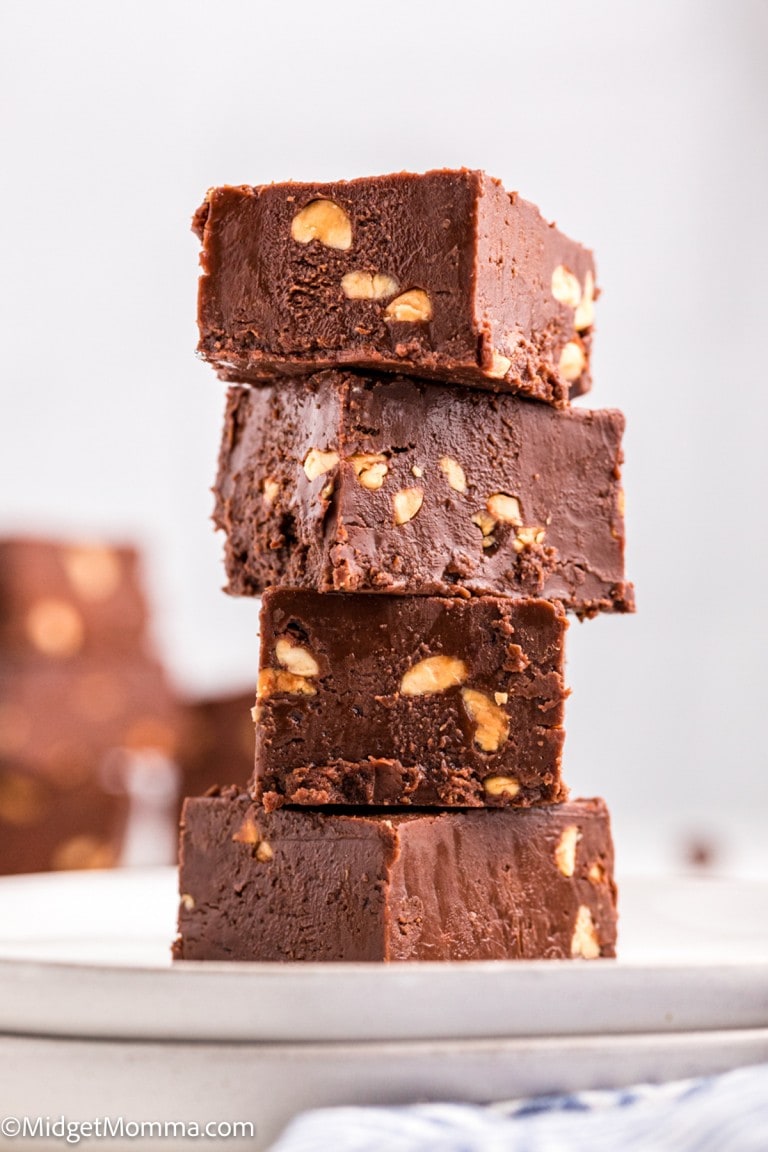 Chocolate Marshmallow Fluff Fudge Recipe with Nuts • MidgetMomma