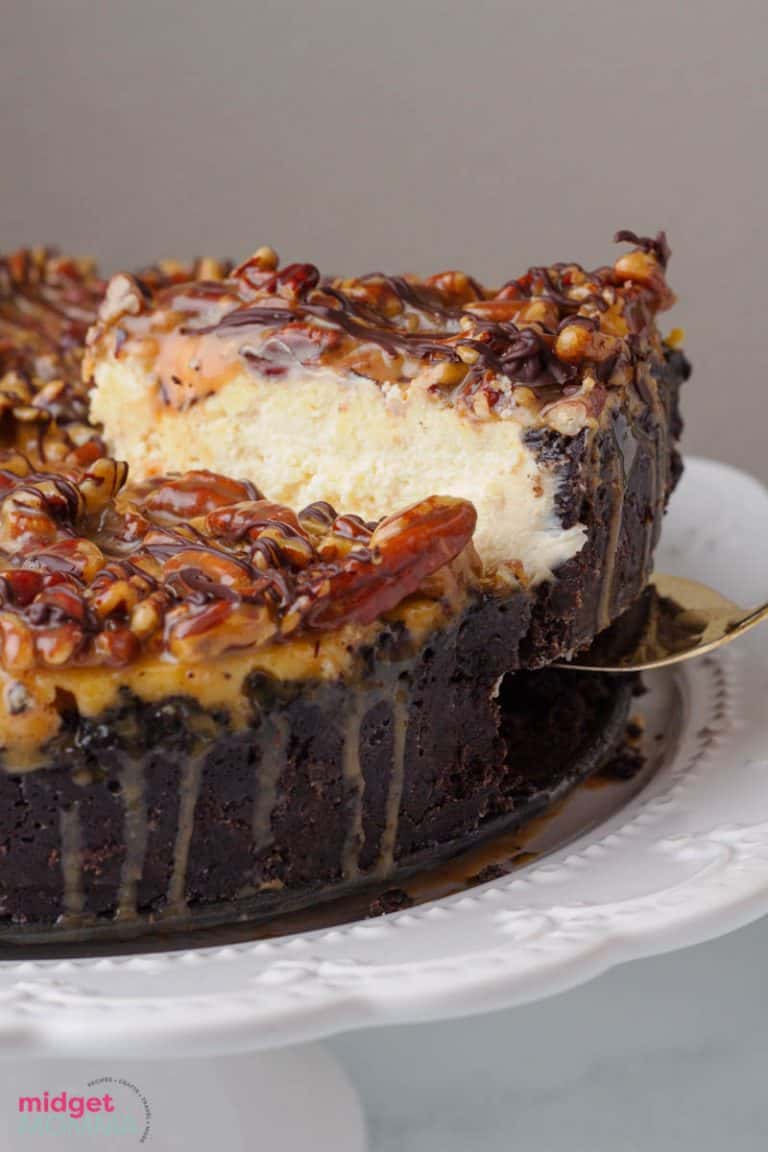 The Best Turtle Cheesecake Recipe • MidgetMomma