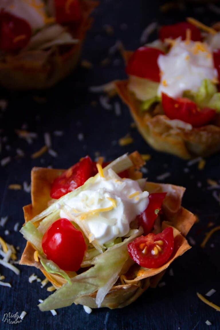 Crunchy Taco Cups with Beef and Cheese - MidgetMomma