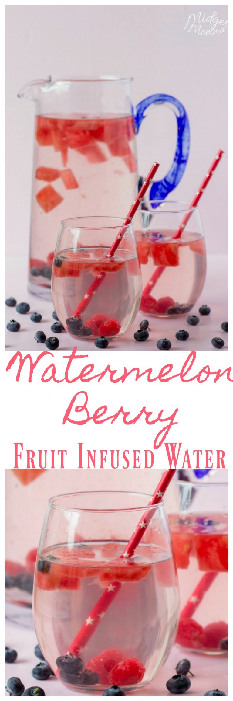 Refreshing Watermelon Berry Fruit Infused Water • MidgetMomma