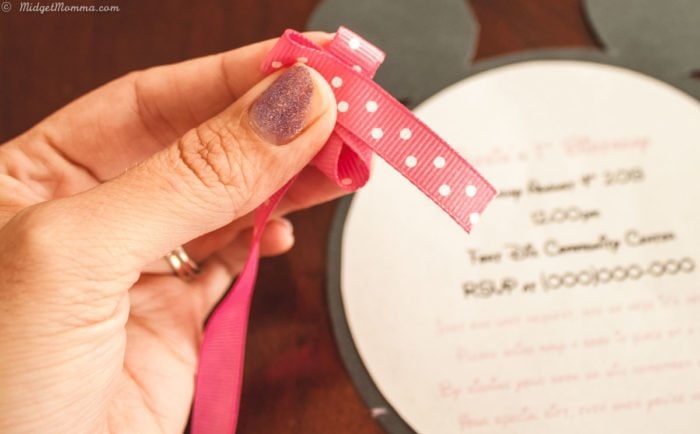Do It Yourself Minnie Mouse Invitations