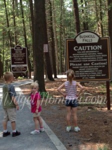 Hiking at Bushkill Falls in the Pocono Mountain Pennsylvania
