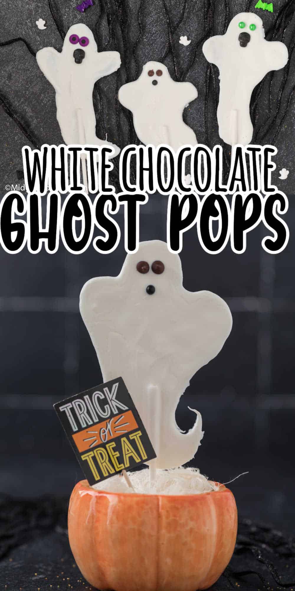 White Chocolate Ghost Pops