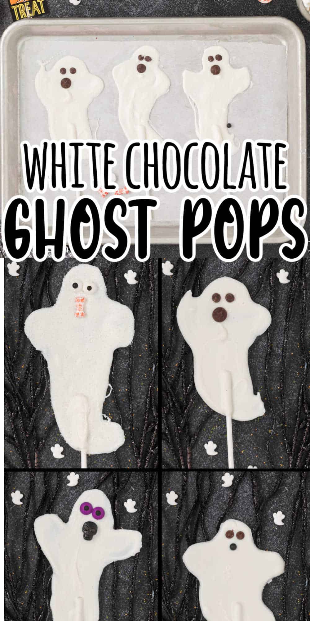 White Chocolate Ghost Pops