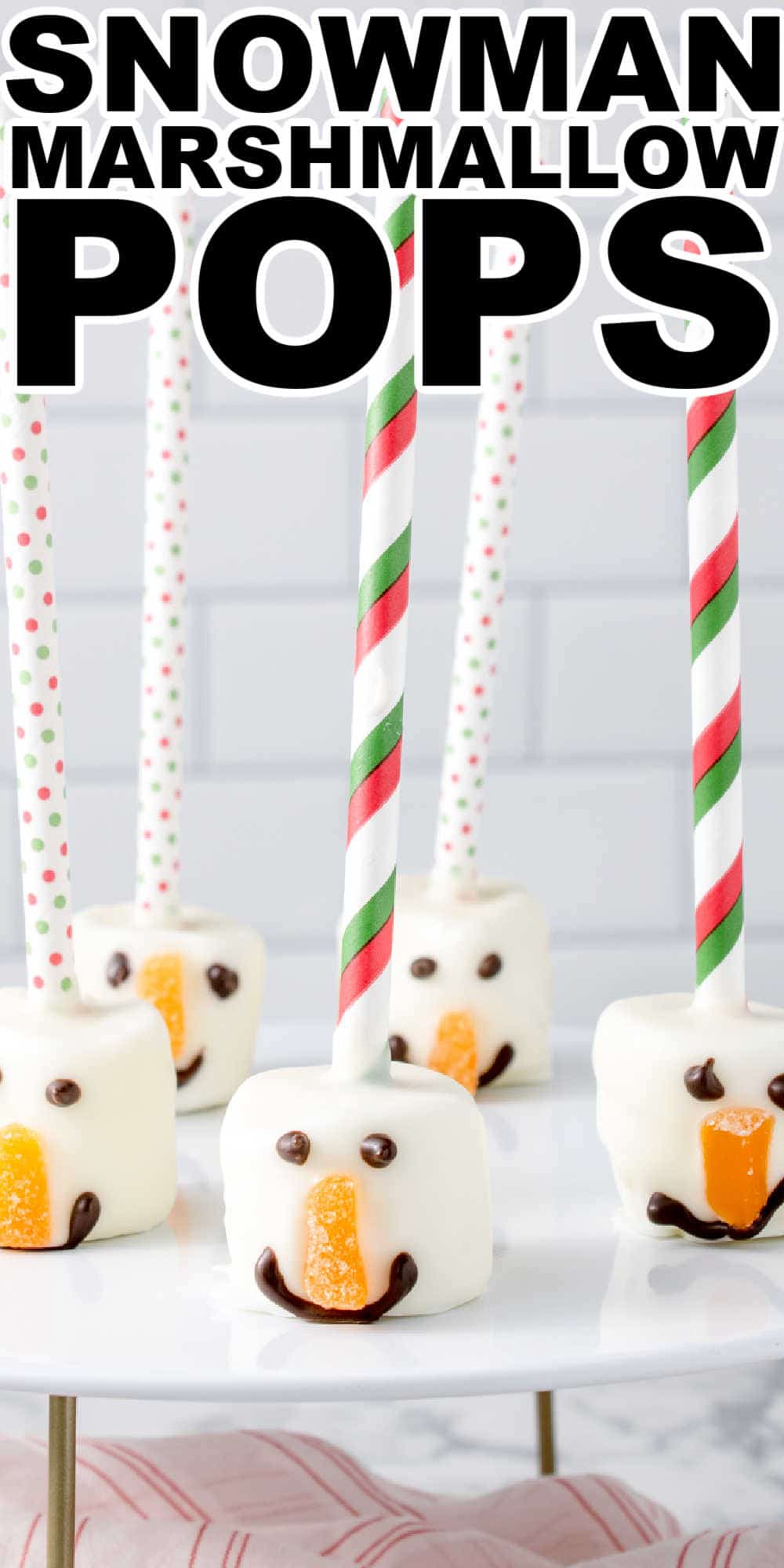 Snowman Marshmallow Pops