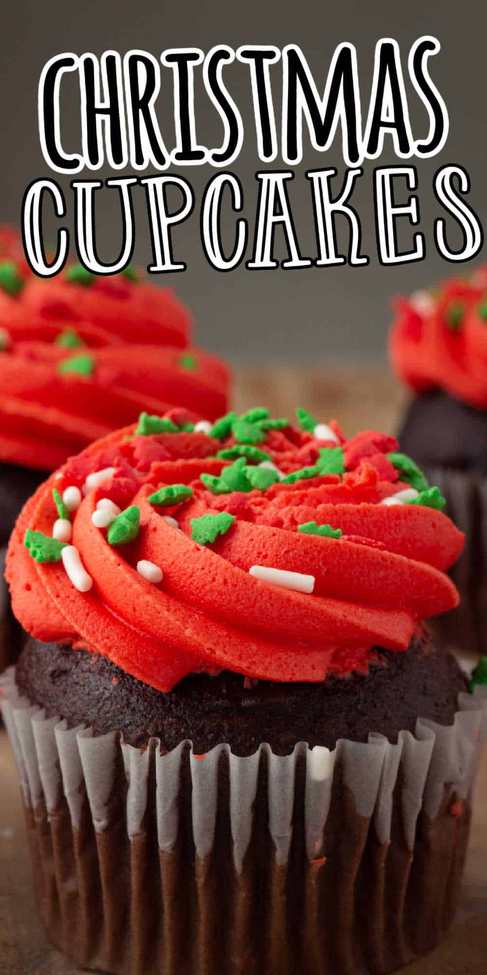 Homemade Chocolate Christmas Cupcakes