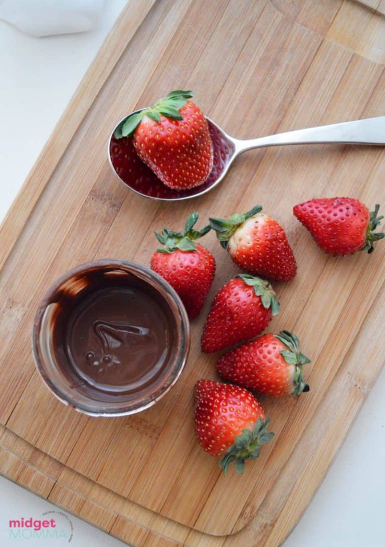 Dark Chocolate Covered Strawberries with White Chocolate Lines