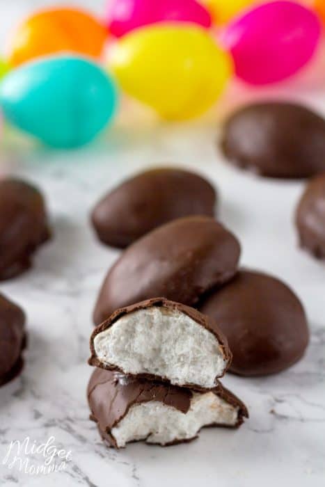 Chocolate Covered Marshmallow Eggs • MidgetMomma