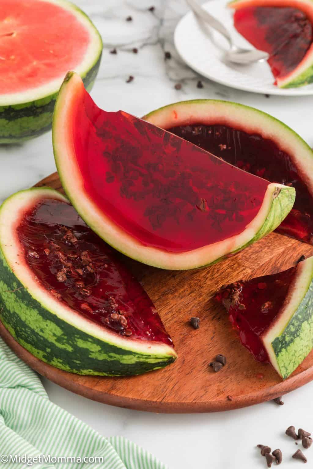 Watermelon Jell-O Slices Recipe (How to Fill a Watermelon with Jello)