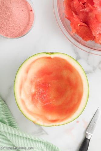 Watermelon Jell-O Slices Recipe (How to Fill a Watermelon with Jello)