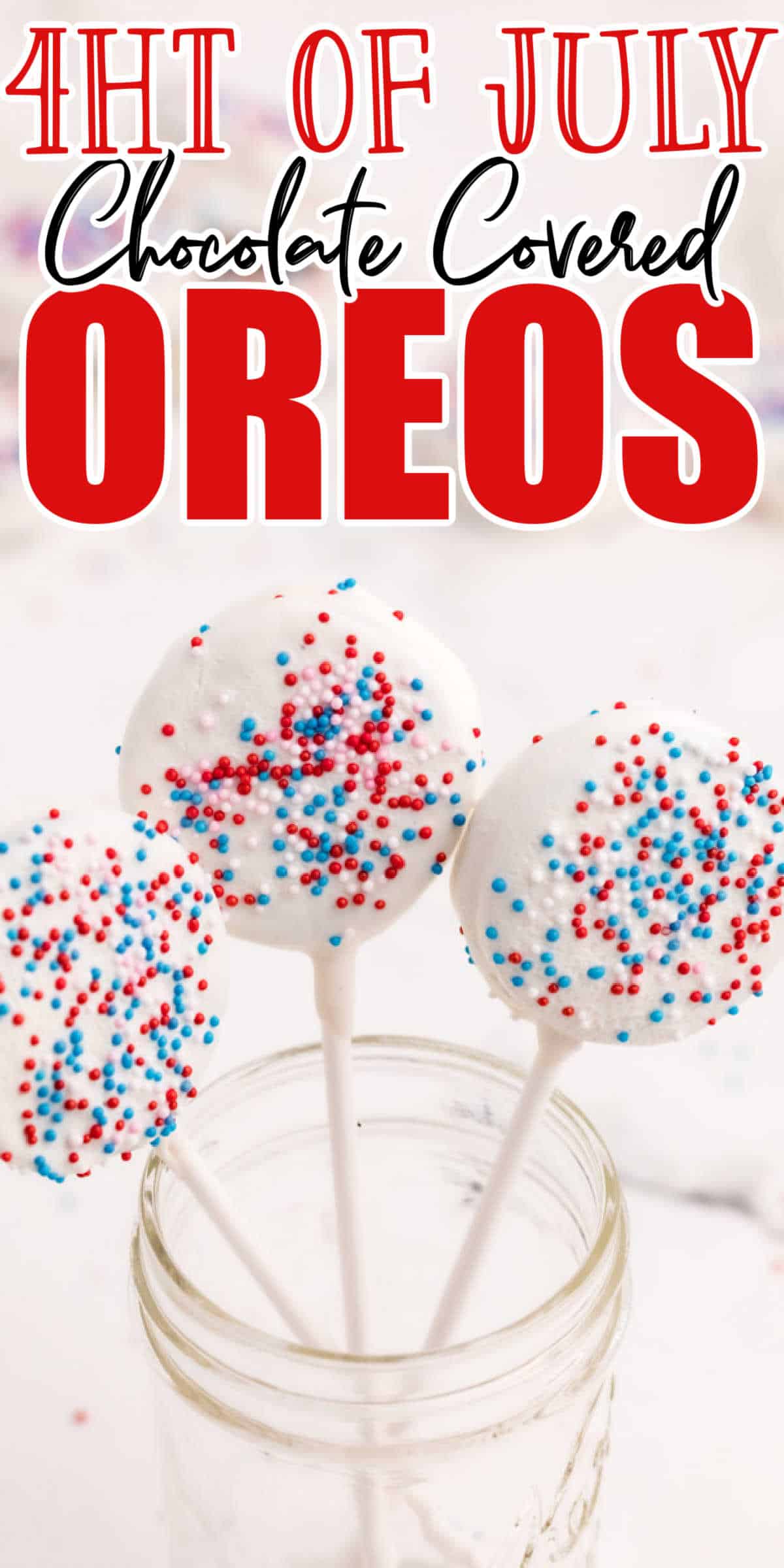 Red White and Blue Chocolate Covered Oreos - 4th Of July Oreos