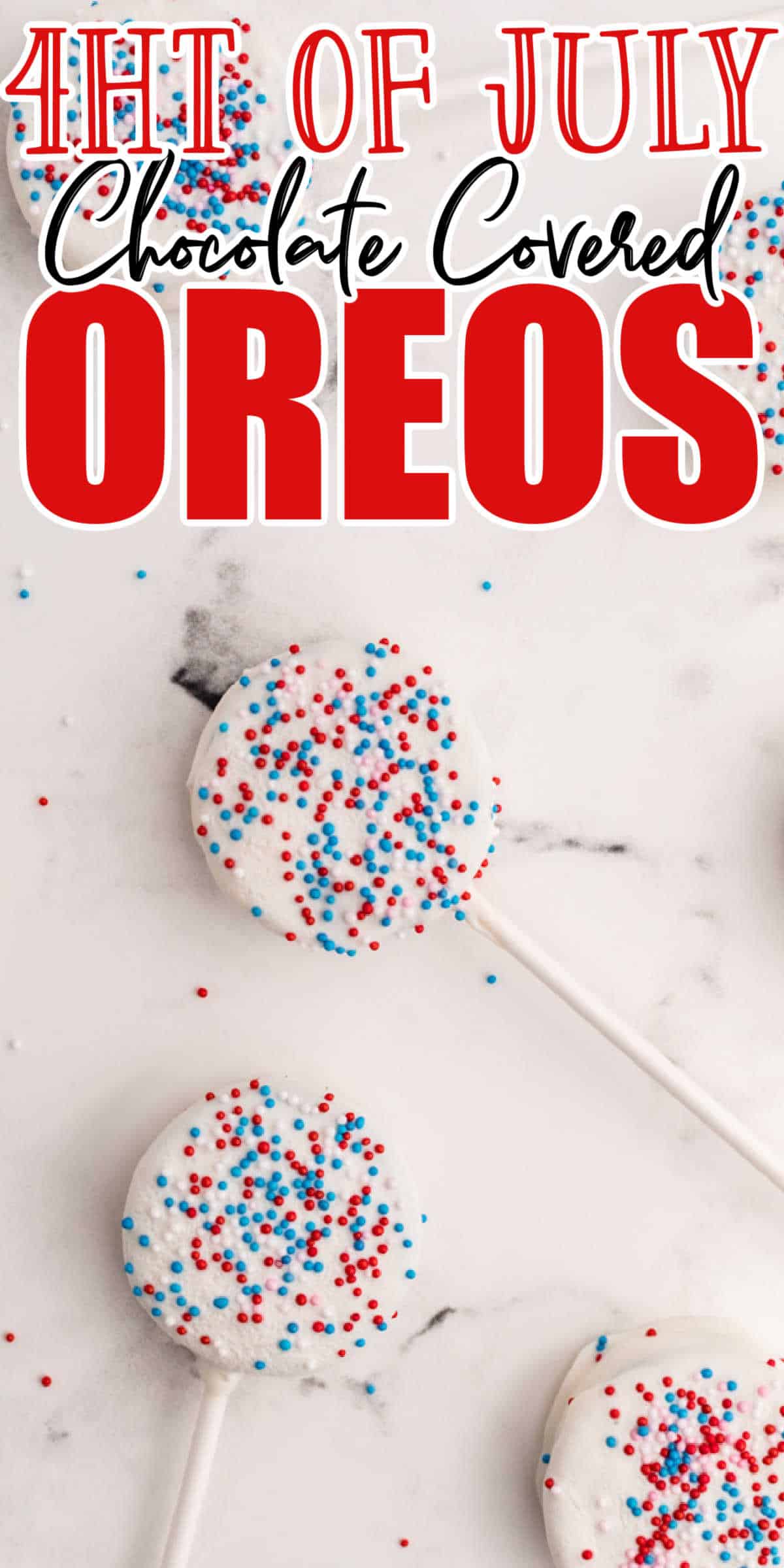 Red White and Blue Chocolate Covered Oreos - 4th Of July Oreos