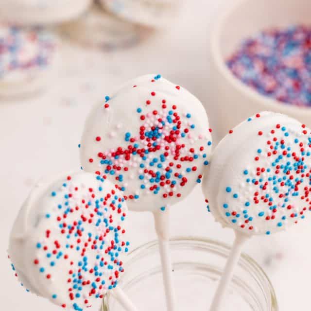 Red White and Blue Chocolate Covered Oreos - 4th Of July Oreos