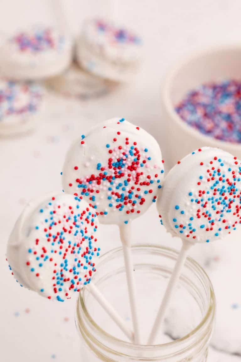 Red White and Blue Chocolate Covered Oreos - 4th Of July Oreos