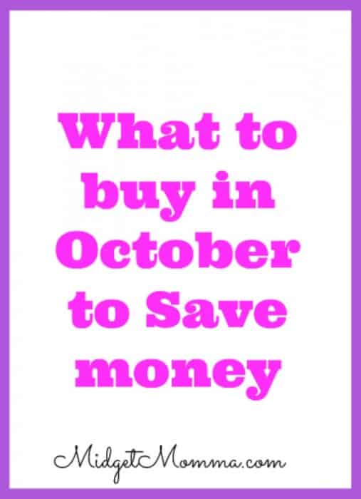 What to buy in October to Save money