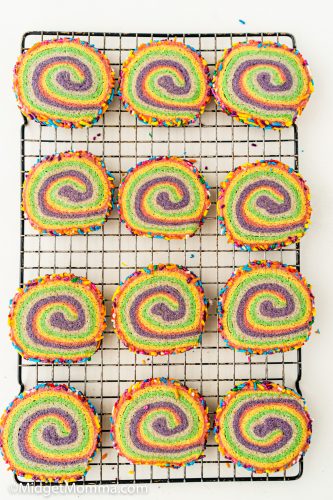 Rainbow Pinwheel Cookies Recipe (Rainbow Swirl Sugar Cookies)