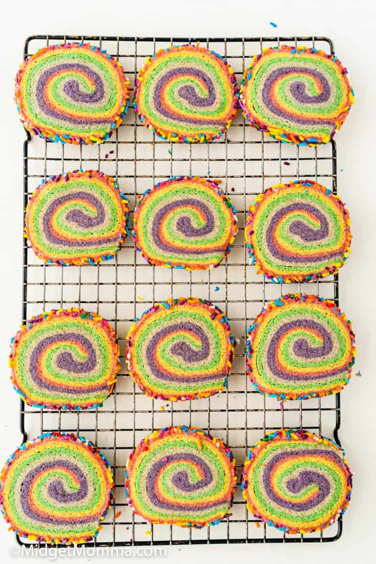 Rainbow Pinwheel Cookies Recipe (Rainbow Swirl Sugar Cookies)