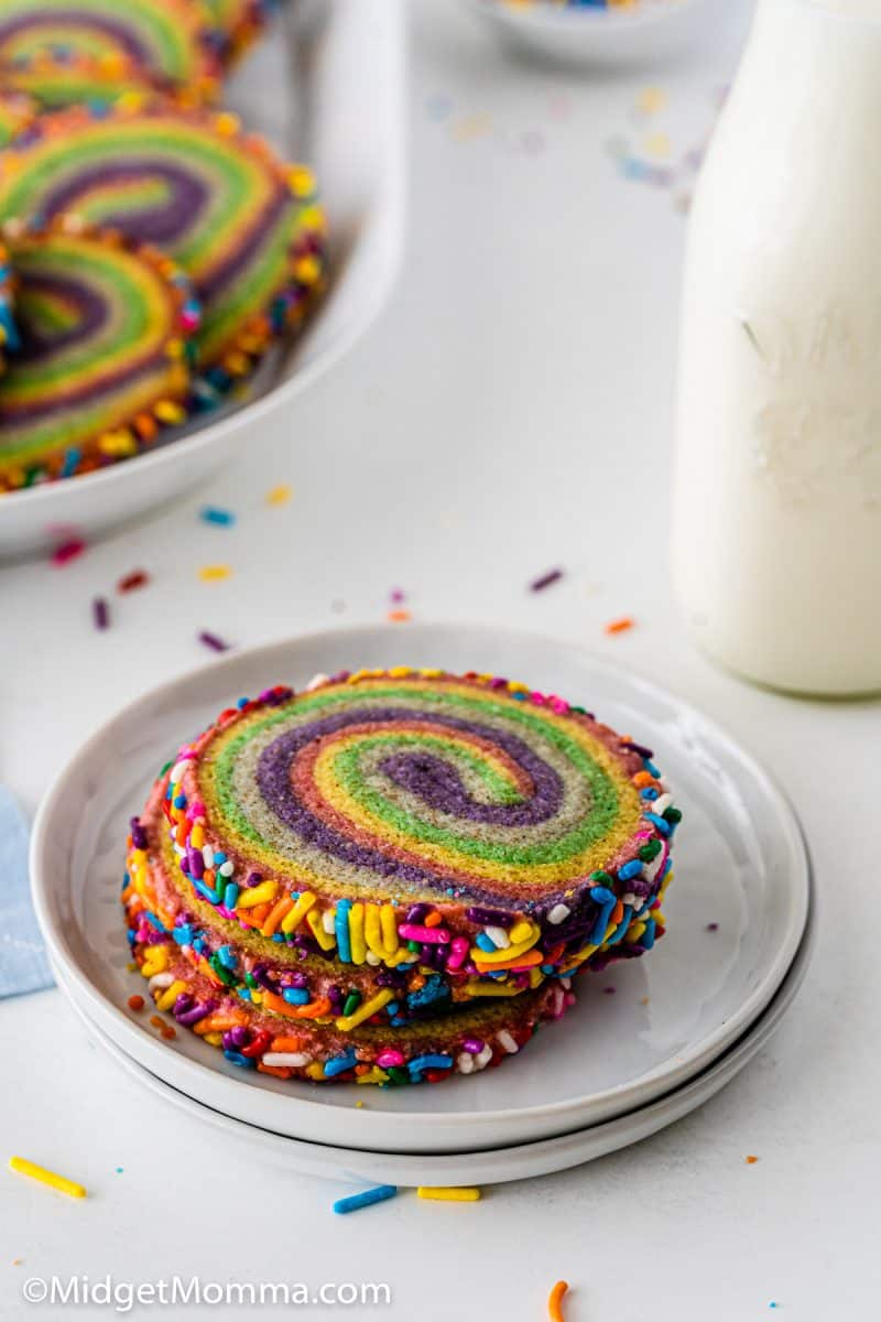 Rainbow Pinwheel Cookies Recipe (Rainbow Swirl Sugar Cookies)