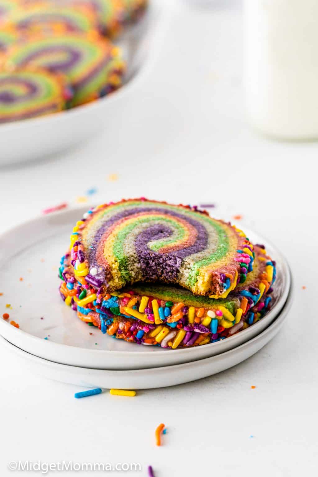 Rainbow Pinwheel Cookies Recipe (Rainbow Swirl Sugar Cookies)