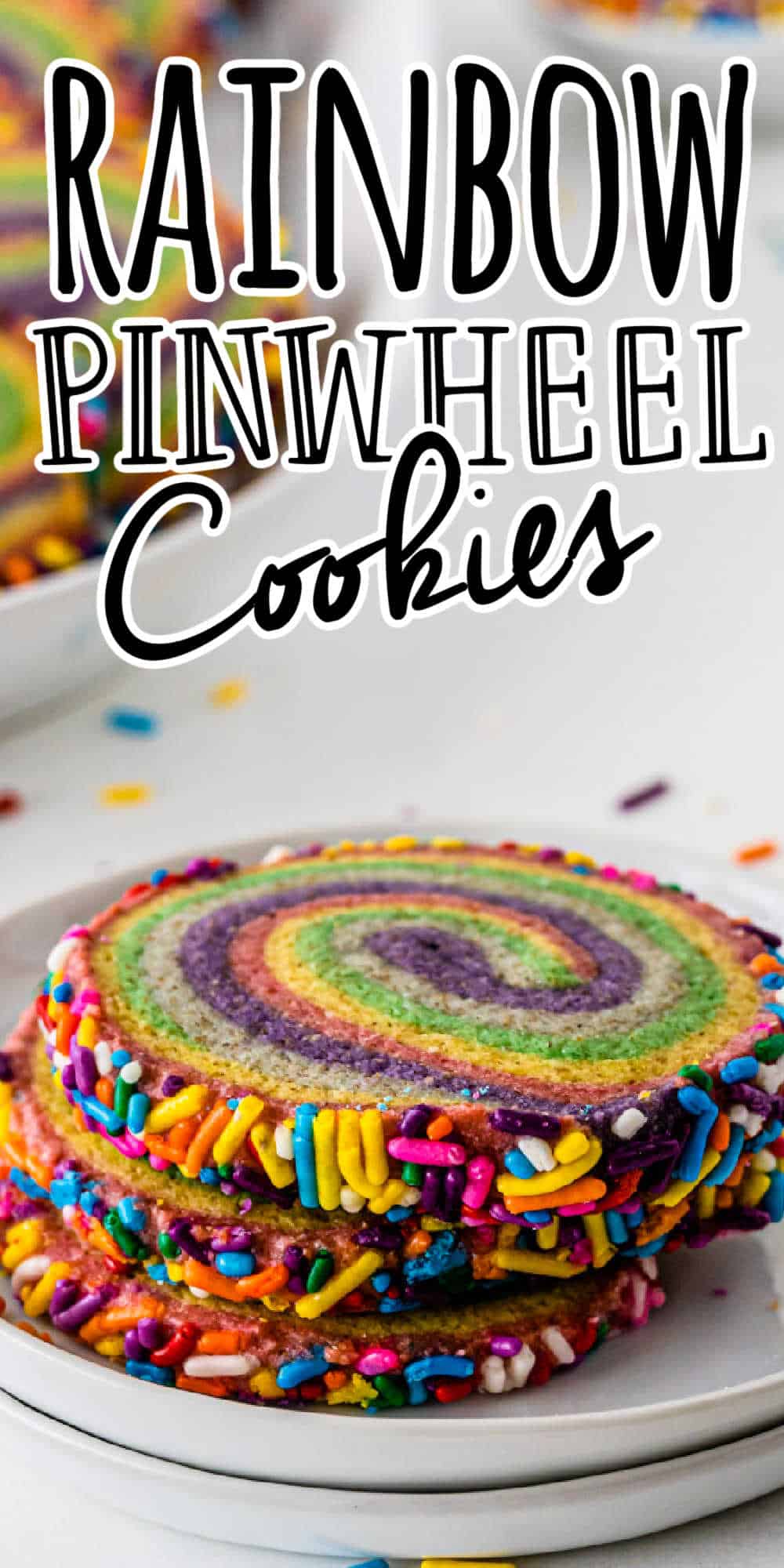 Rainbow Pinwheel Cookies Recipe (Rainbow Swirl Sugar Cookies)