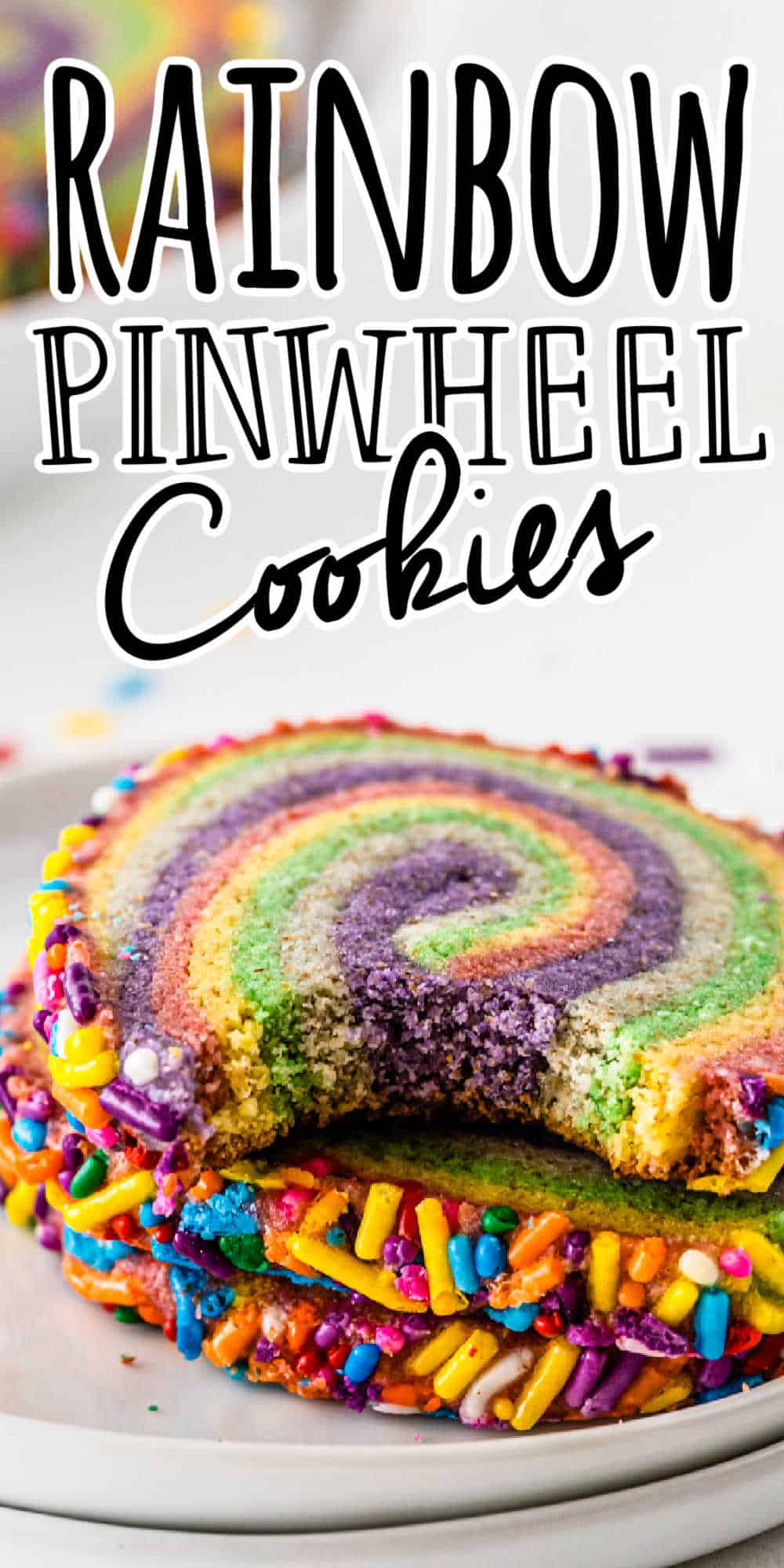 Rainbow Pinwheel Cookies Recipe (Rainbow Swirl Sugar Cookies)