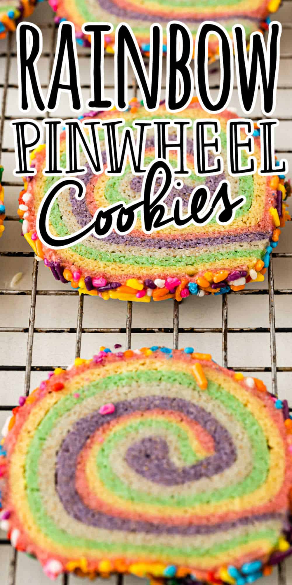 Rainbow Pinwheel Cookies Recipe (Rainbow Swirl Sugar Cookies)