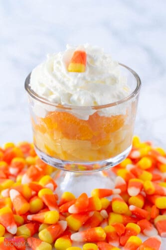 Candy Corn Fruit Parfaits - Easy Halloween Treat • MidgetMomma