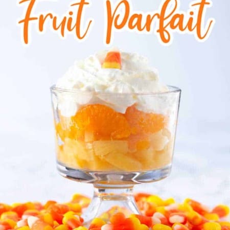 Candy Corn Fruit Parfaits - Easy Halloween Treat • MidgetMomma