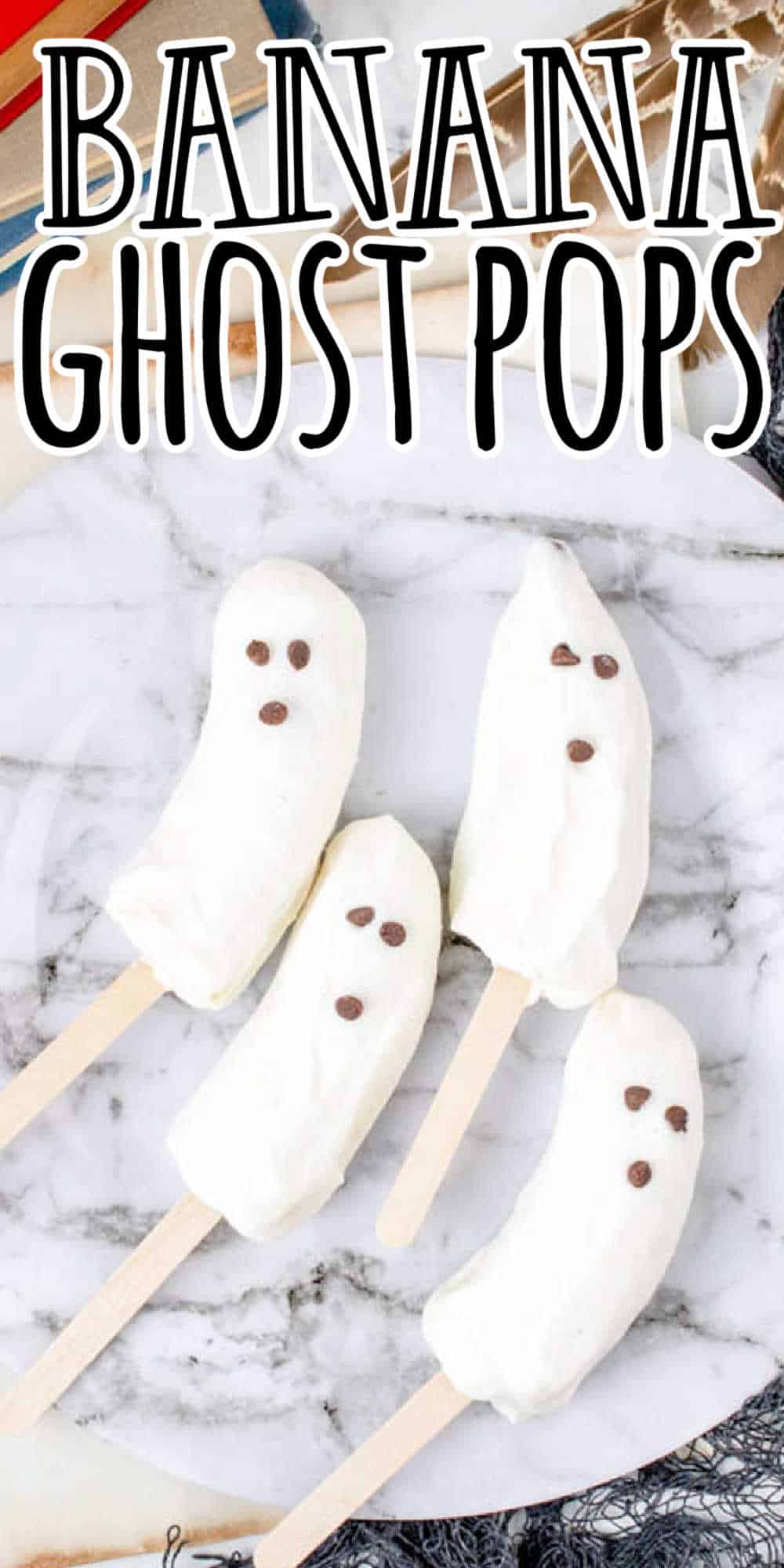 Yogurt Banana Ghost Pops Healthy Halloween Snack