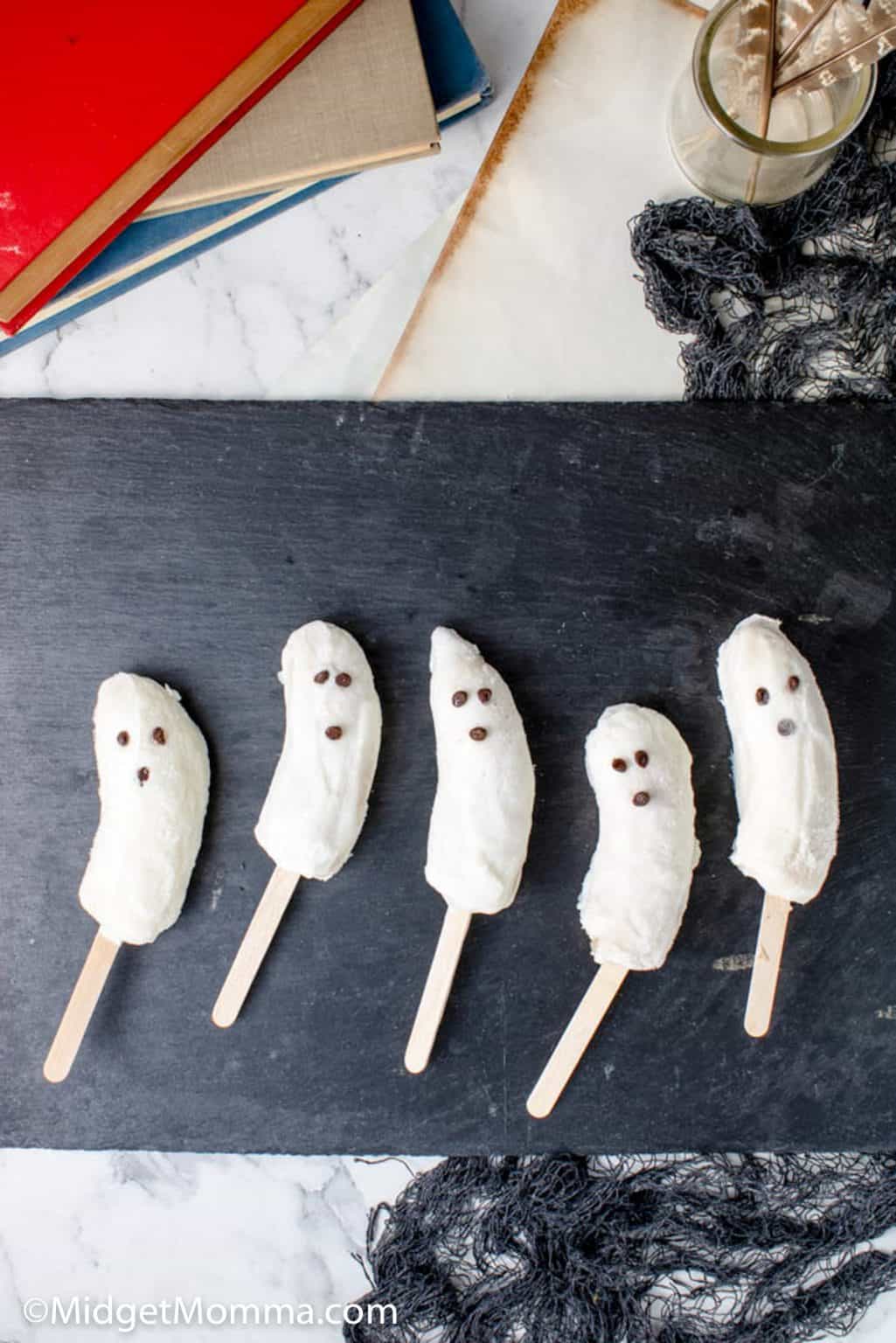 Yogurt Banana Ghost Pops Healthy Halloween Snack