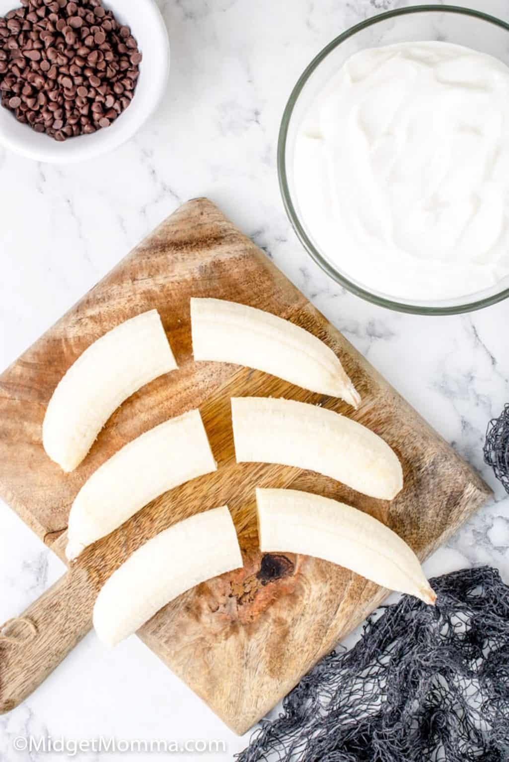 Yogurt Banana Ghost Pops Healthy Halloween Snack