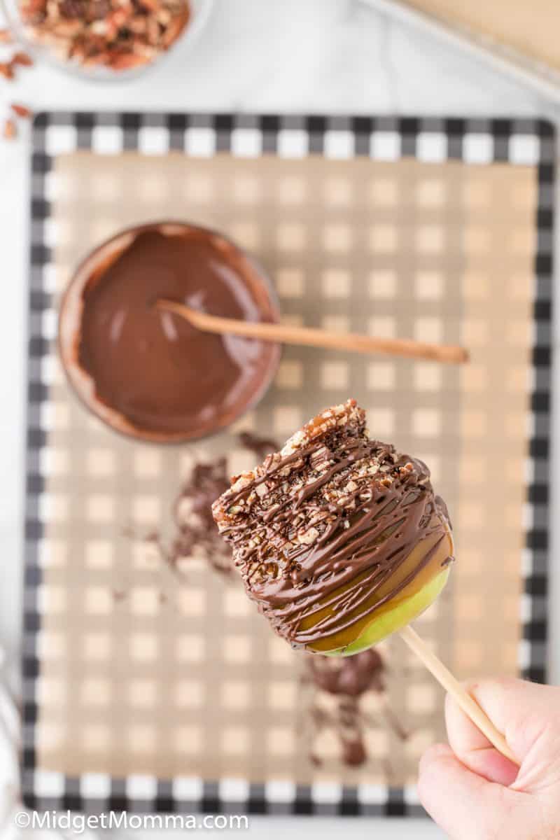 Caramel Turtle Apple with homemade caramel