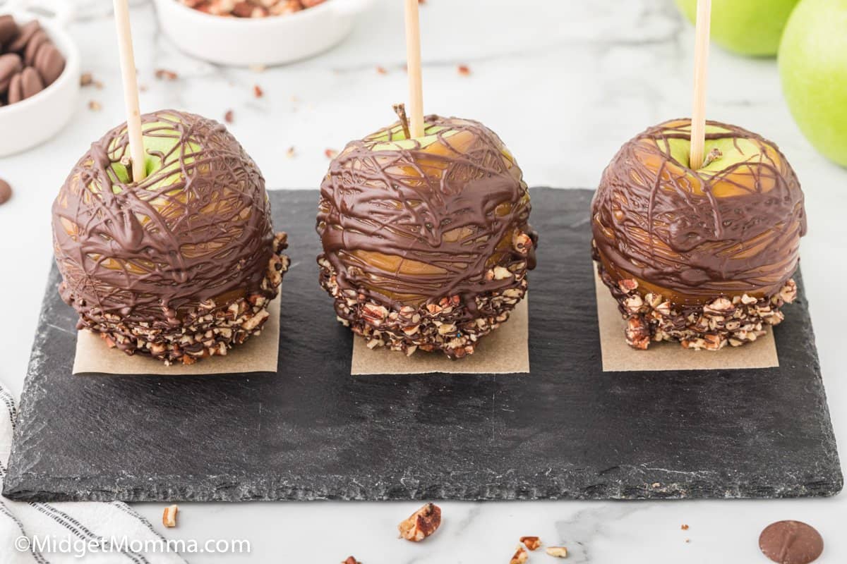 Caramel Turtle Apple with homemade caramel