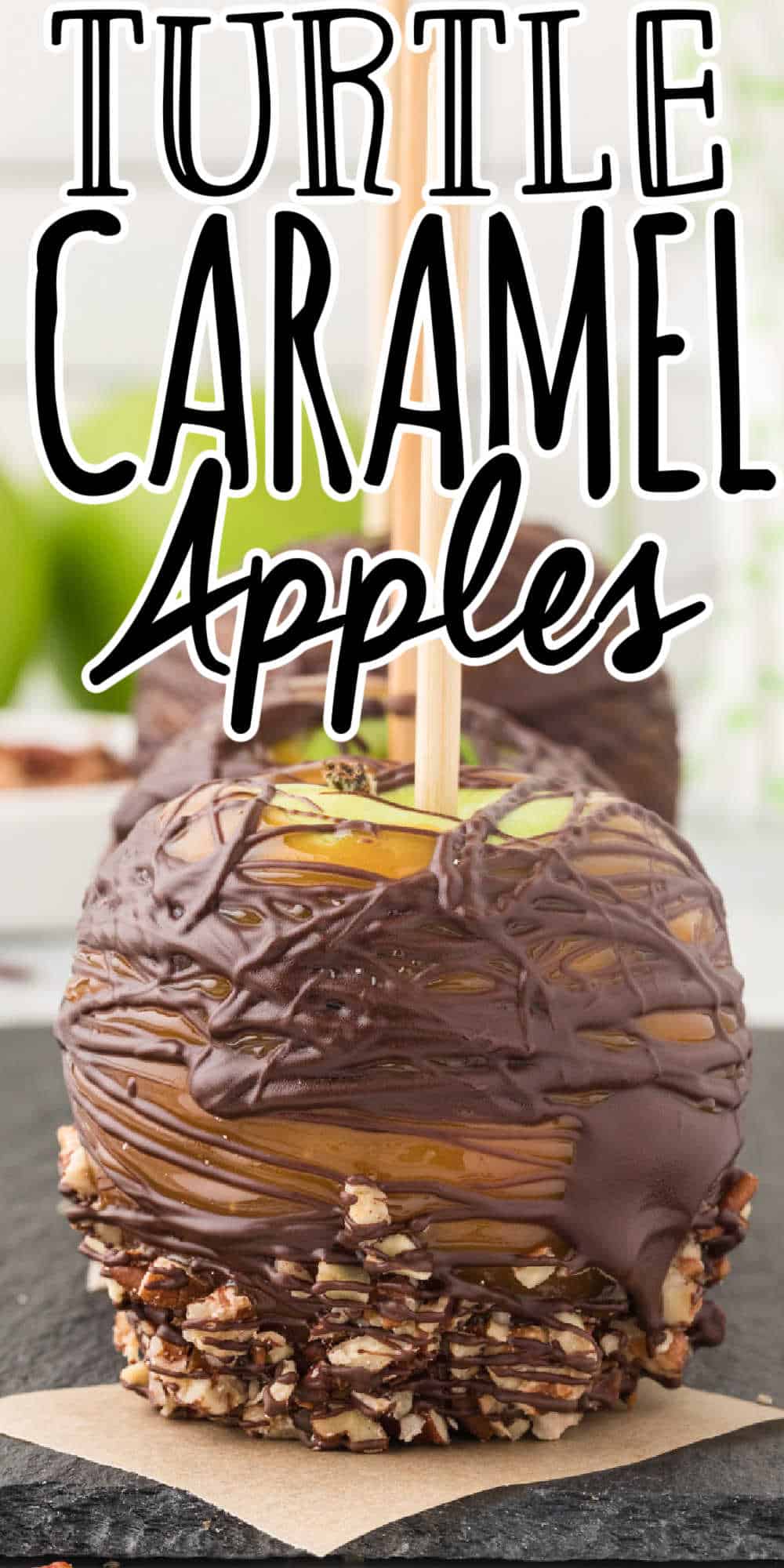 Caramel Turtle Apple with homemade caramel