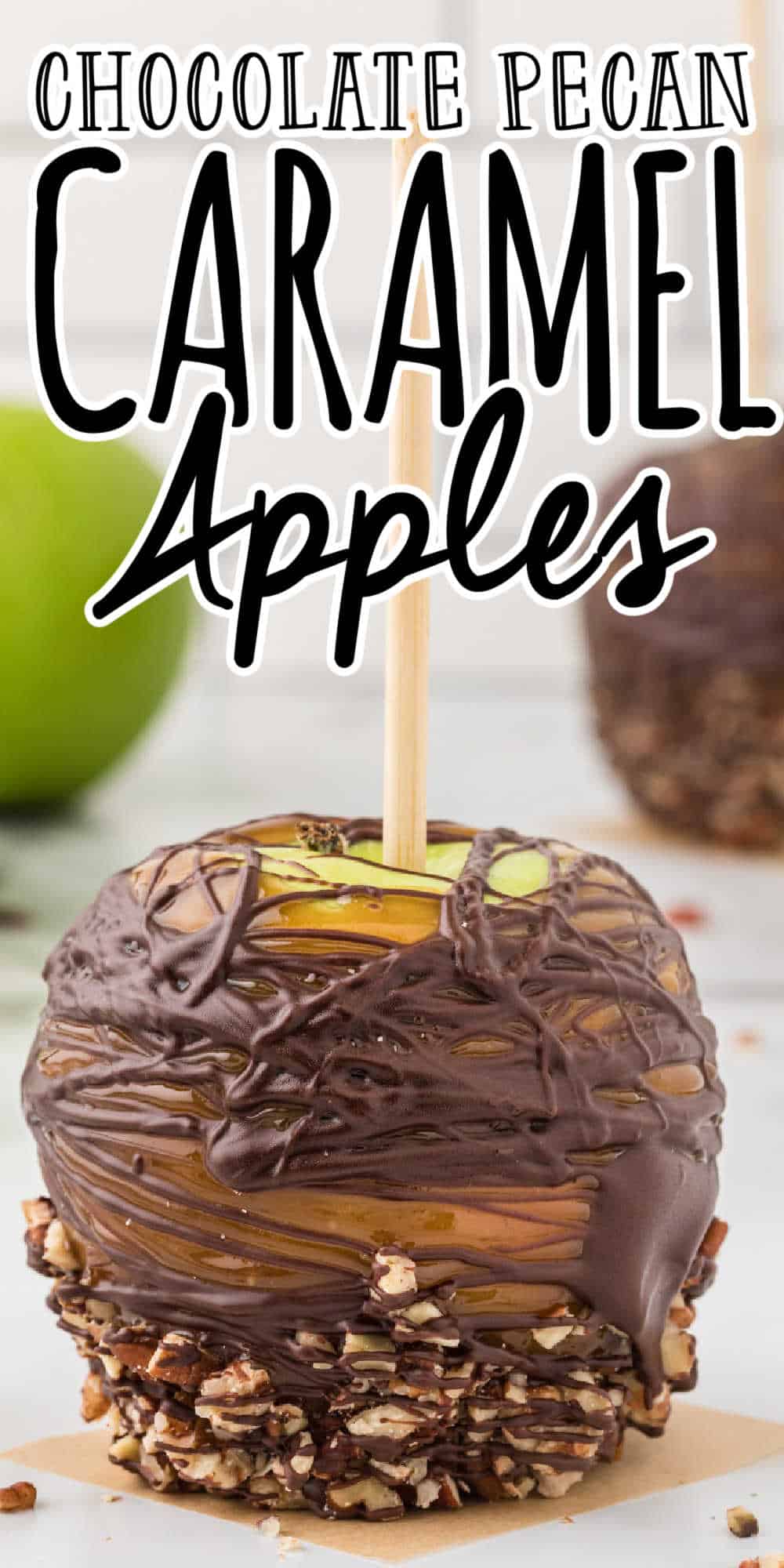 Caramel Turtle Apple with homemade caramel