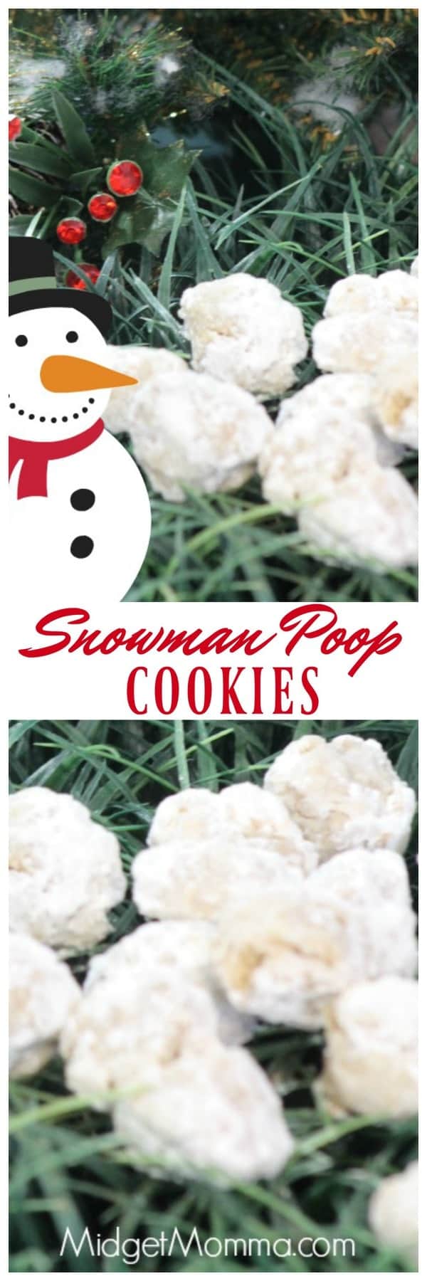 Snowman Poop Christmas cookies (No Bake)