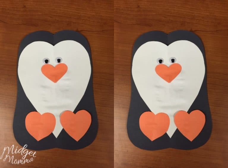 Easy Valentine's Day Penguin Craft • MidgetMomma