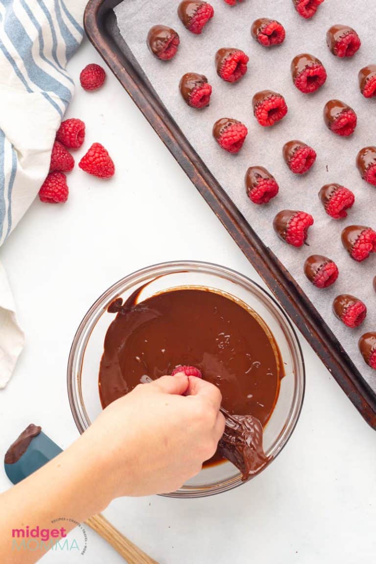 Chocolate Covered Raspberries • MidgetMomma
