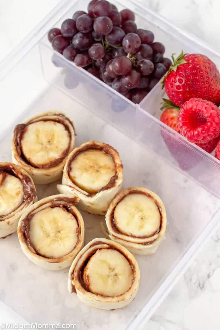 Chocolate Peanut butter Banana Roll Ups • MidgetMomma