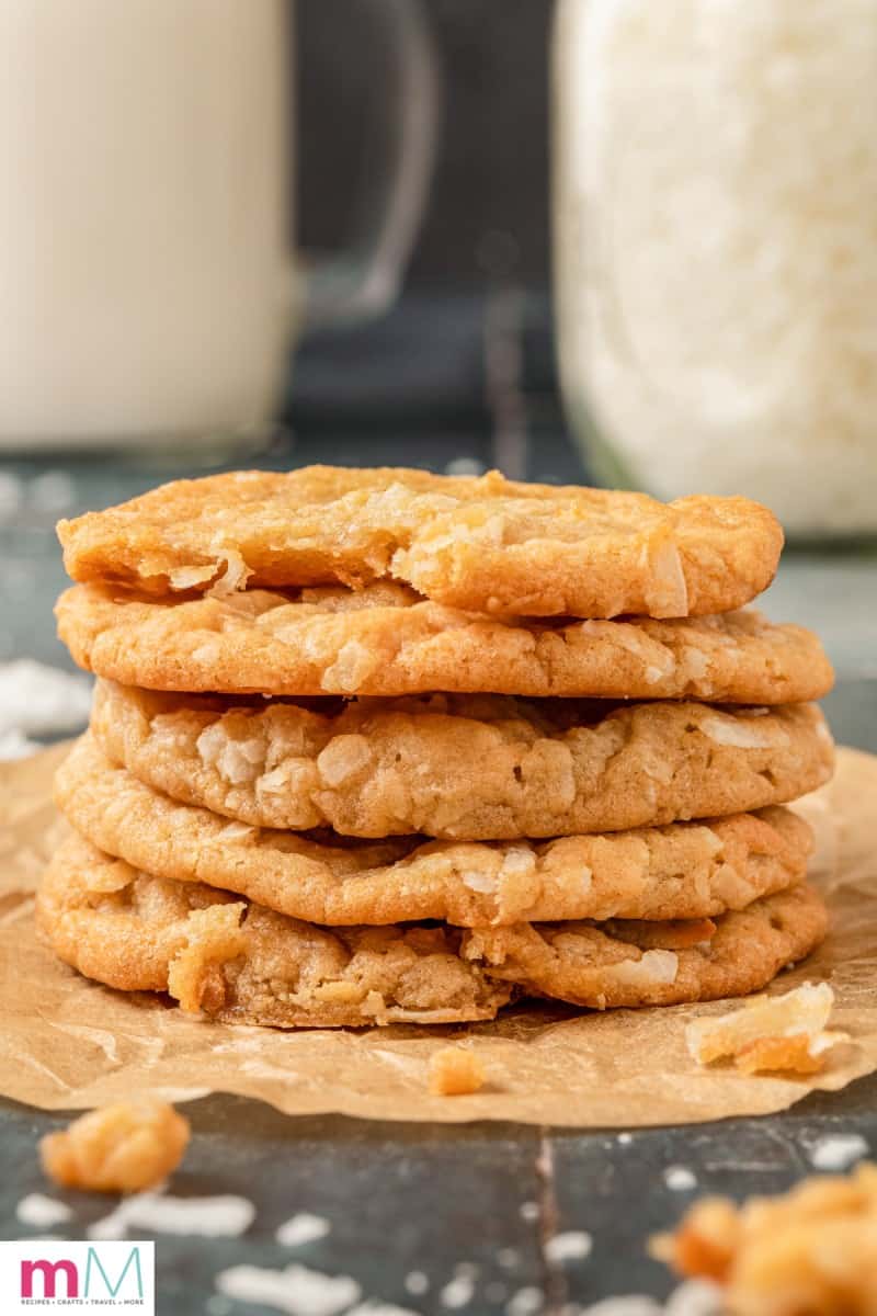 Soft and Chewy Coconut Cookies Recipe • MidgetMomma