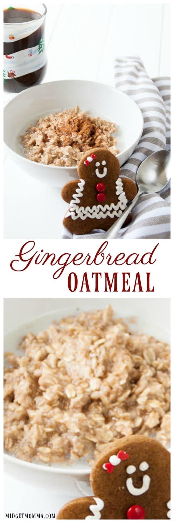 Gingerbread Oatmeal. Easy to make Homemade Oatmeal.