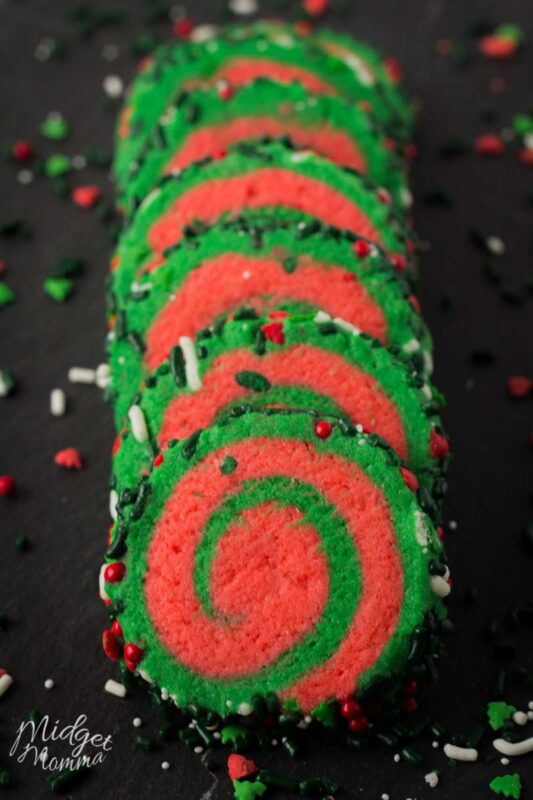 Whoville Cookies (Christmas Pinwheel Cookies) • MidgetMomma