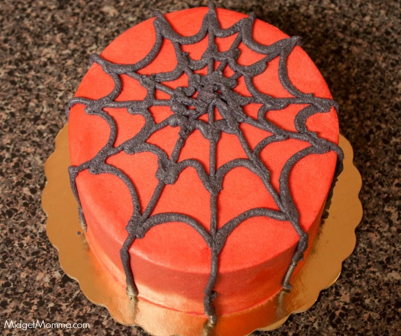 DIY Spiderman Cake (with Homemade cake and Frosting) • MidgetMomma