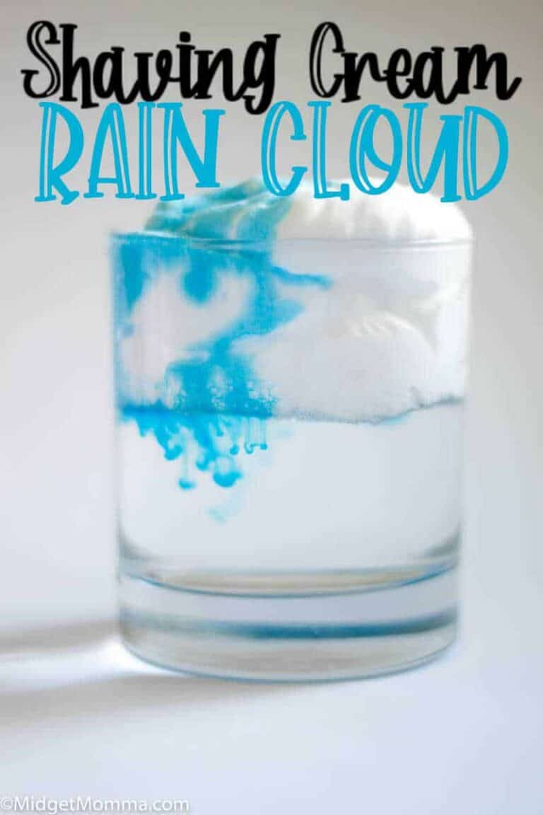 Shaving Cream Rain Cloud Science Experiment (With Printable!)