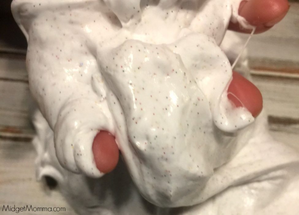 Easy Glittery Fluffy Slime (No Borax) • MidgetMomma