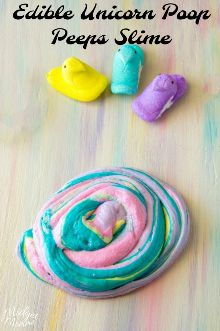 Edible Unicorn Poop Slime - Edible Slime Made with Peeps