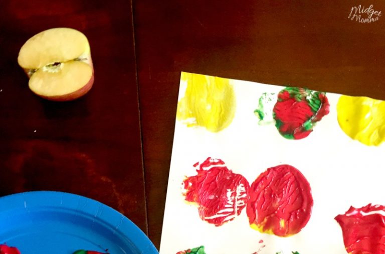 Apple Painting Preschool Activity • MidgetMomma
