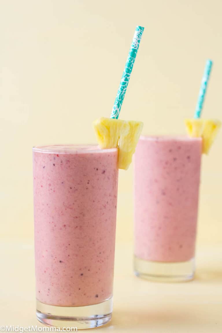 Mango Strawberry Pineapple Tropical Smoothie Recipe • MidgetMomma