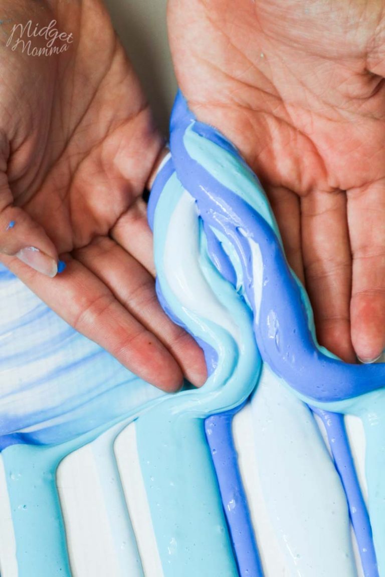 Ocean Slime - How to Make Slime with Saline Solution • MidgetMomma